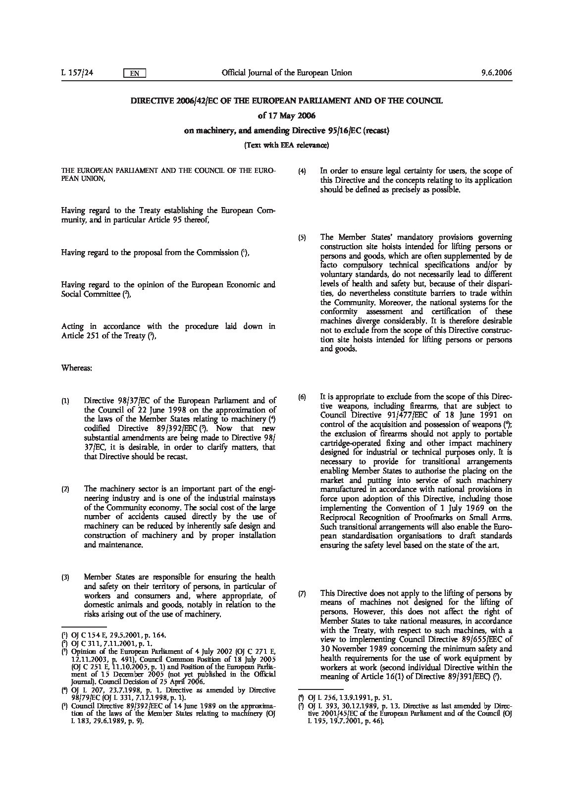 Machinery Directive 2006-42-EC – egea-association